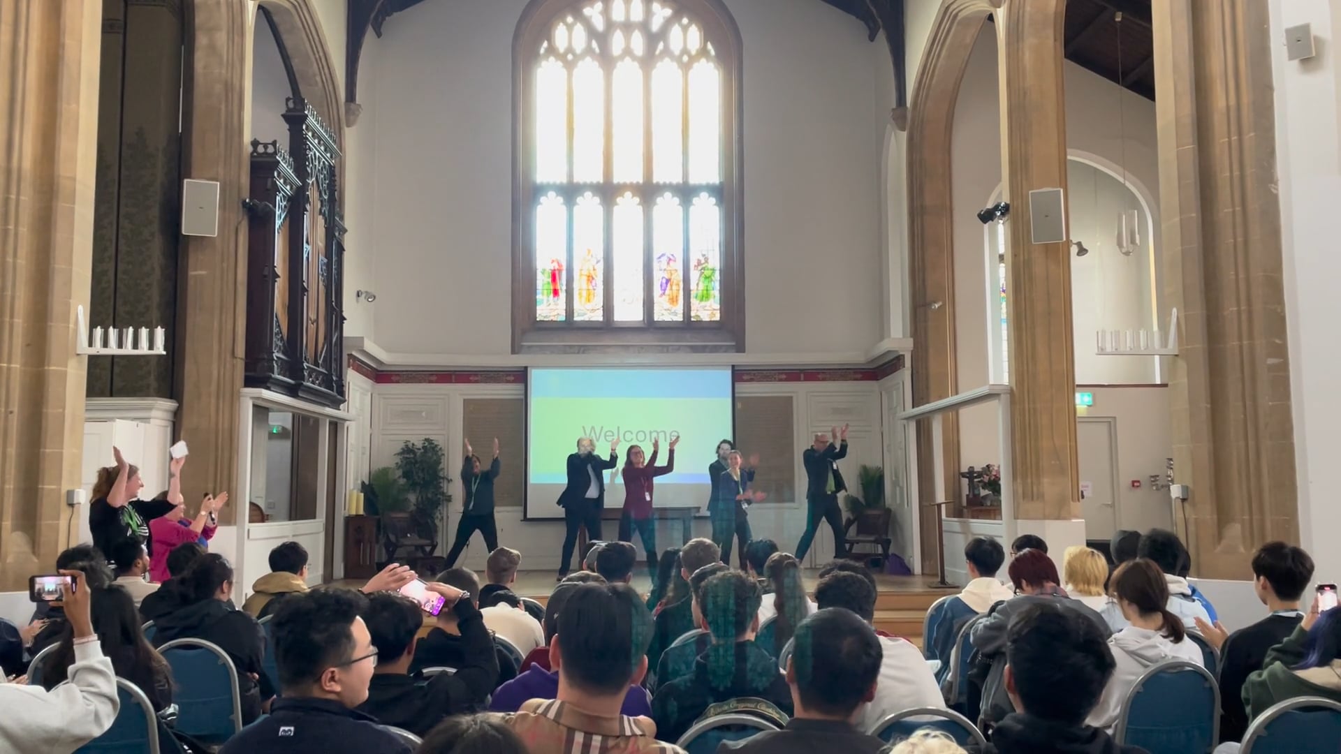 Starting the welcome assembly off in style | St Andrews College